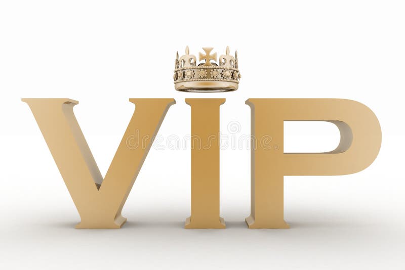 VIP Abbreviation with a Crown Stock Illustration - Illustration of ...