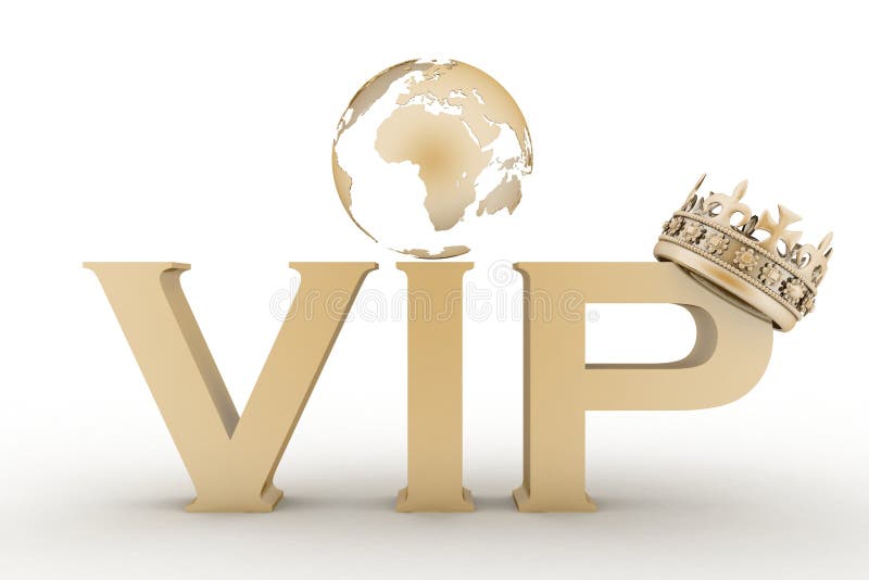 VIP Abbreviation with a Crown Stock Illustration - Illustration of ...