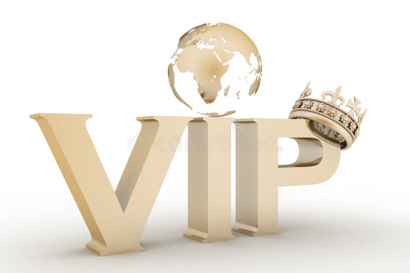 VIP Abbreviation with a Crown Stock Illustration - Illustration of ...