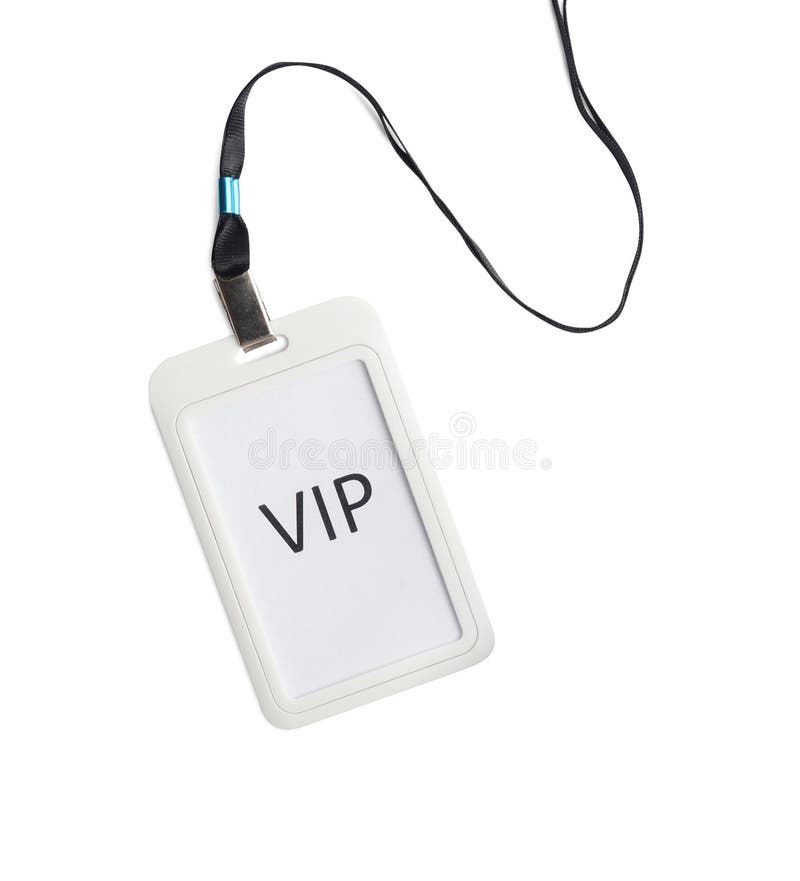 Vip Badge Isolated on White, Top View Stock Image - Image of label ...