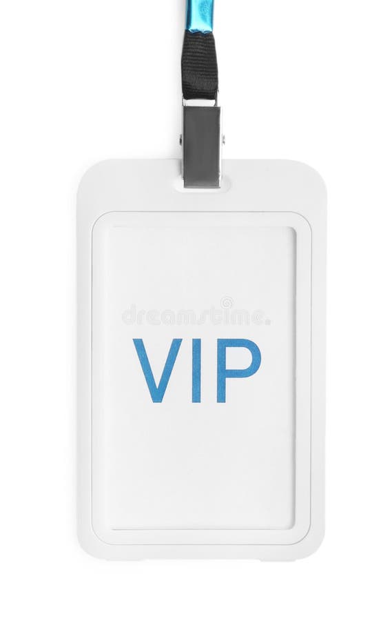 Vip Badge Isolated on White, Top View Stock Photo - Image of label ...