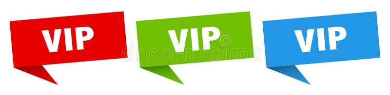Vip Banner. Vip Speech Bubble Label Set Stock Vector - Illustration of ...