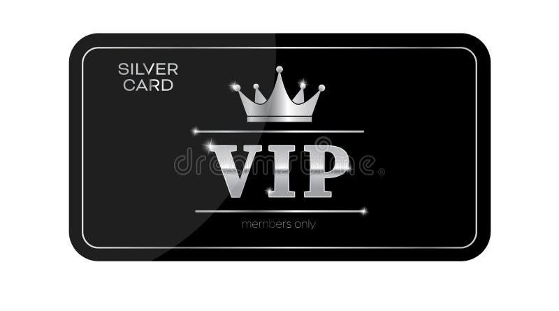 VIP Card. the Client`s Silver Club Card Stock Vector - Illustration of ...