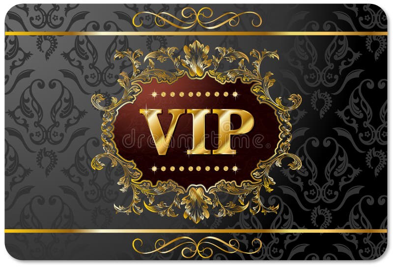 VIP card stock vector. Illustration of label, magnificent - 93793703