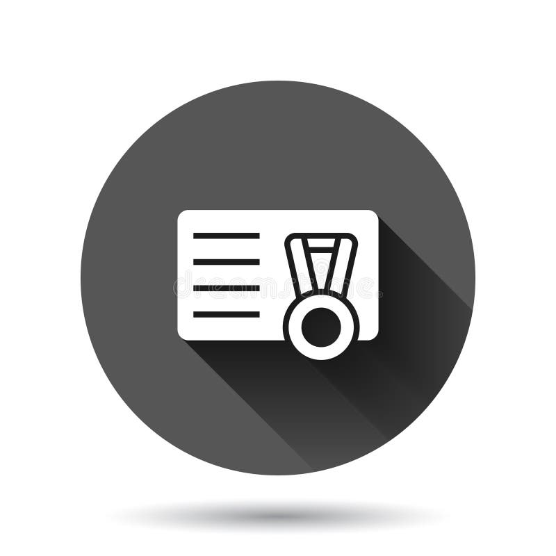 Vip Card with Medal Icon in Comic Style. Document Award Trophy Cartoon ...