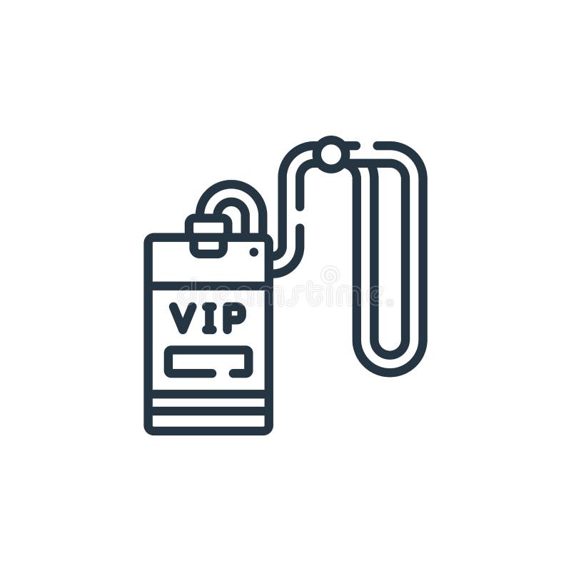 Vip Card Vector Icon. Vip Card Editable Stroke. Vip Card Linear Symbol ...