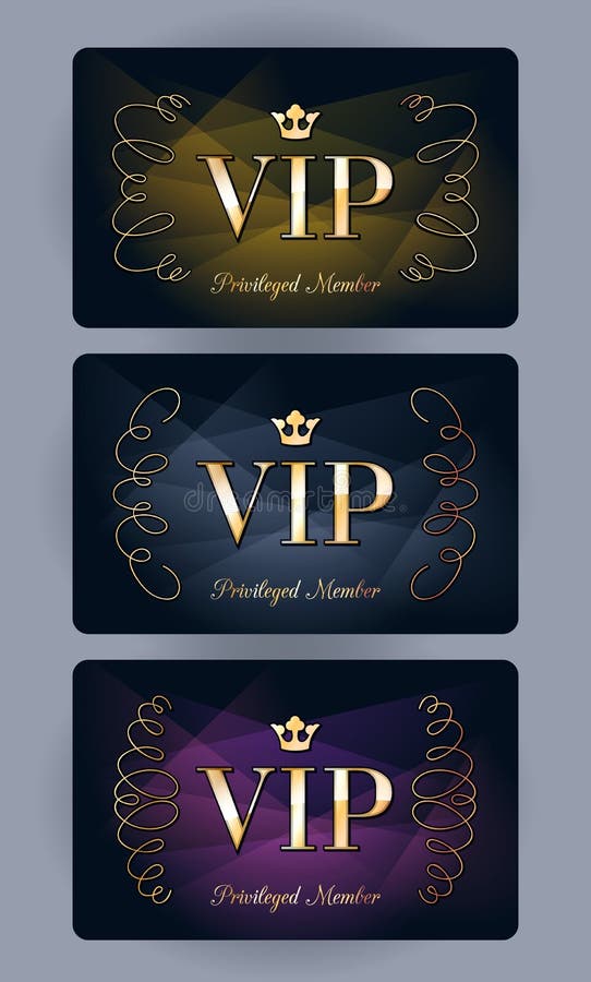 VIP Cards with Abstract Background Stock Vector - Illustration of ...