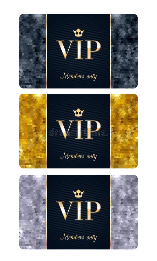 VIP Cards with Abstract Background Stock Vector - Illustration of ...