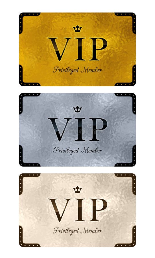 VIP Cards with Abstract Background Stock Vector - Illustration of ...