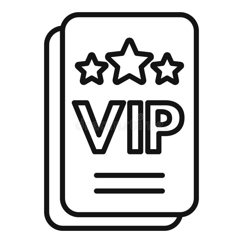 Vip Class Ticket Icon Outline Vector. Seat Air Chair Stock Illustration ...