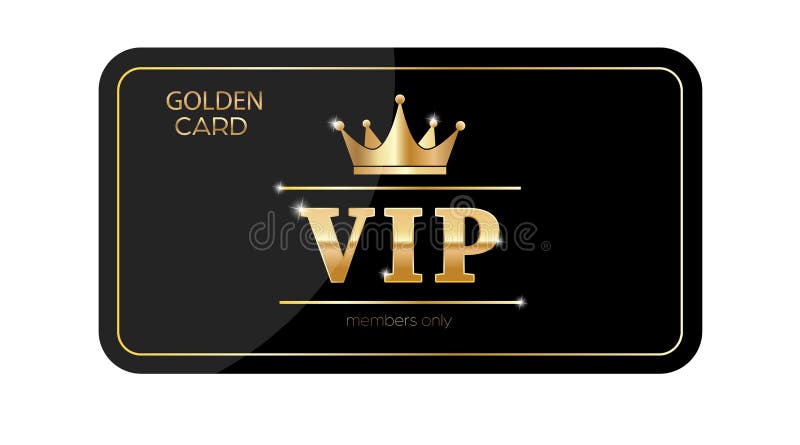 VIP Client Card. Golden Club Card Stock Vector - Illustration of blank ...
