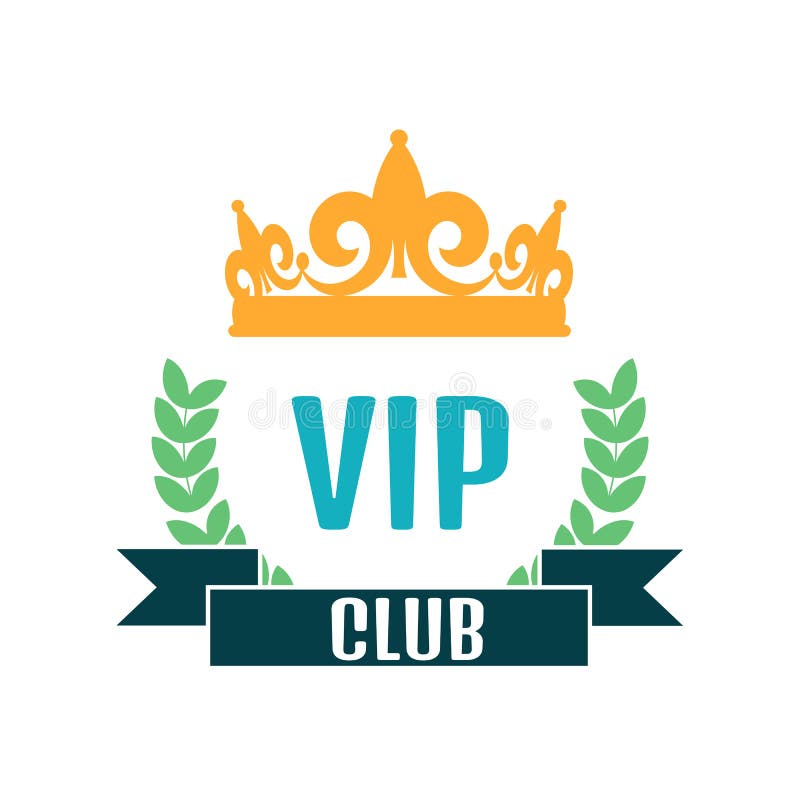 VIP Club Logo in Flat Style. VIP Club Members Banner Stock Vector ...