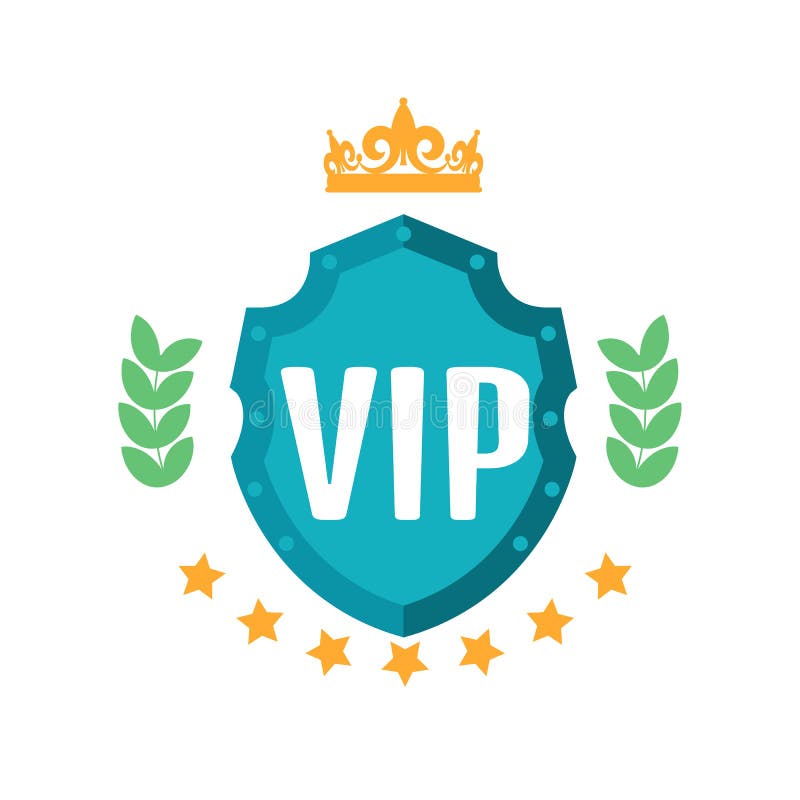VIP Club Logo in Flat Style. Vector Illustration Stock Vector ...