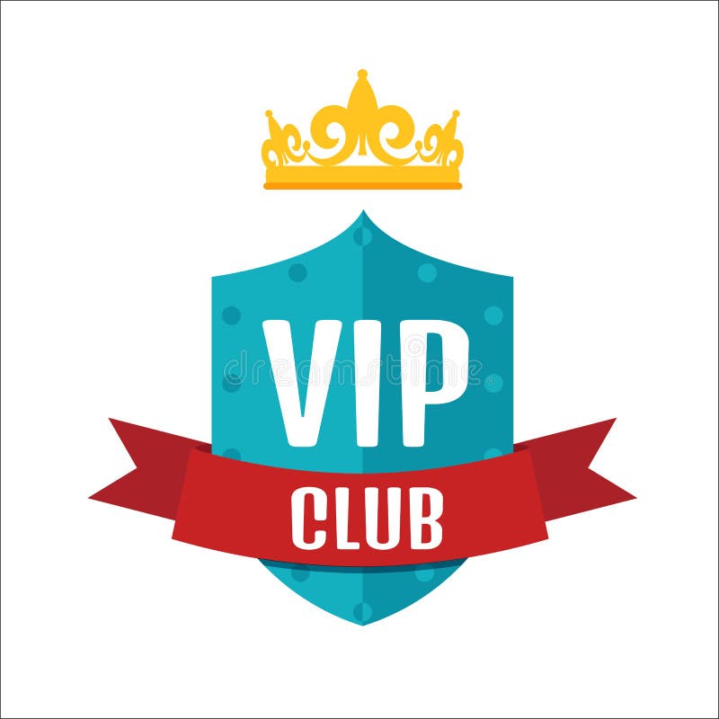 VIP Club Logo in Flat Style. Vector Illustration Stock Vector ...