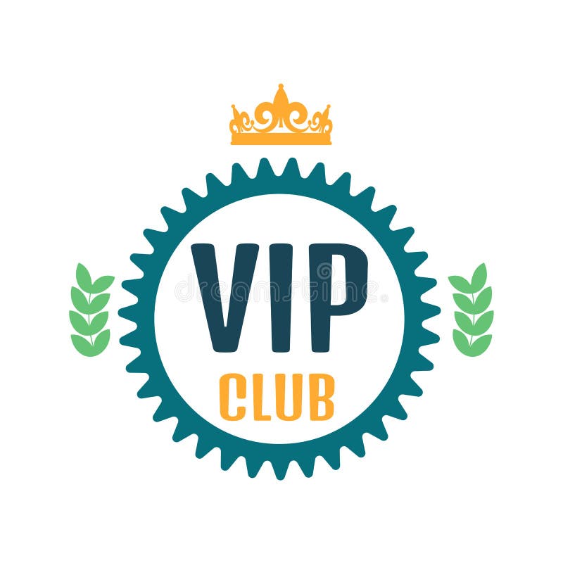 VIP Club Logo in Flat Style. Vector Illustration Stock Vector ...
