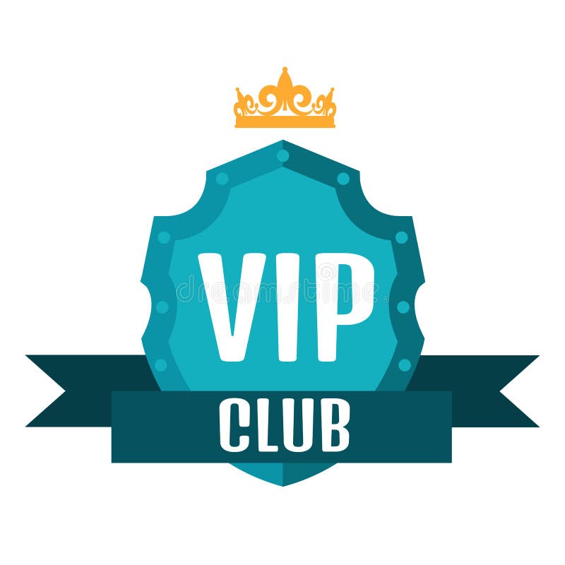 VIP Club Logo in Flat Style. Vector Illustration Stock Vector ...