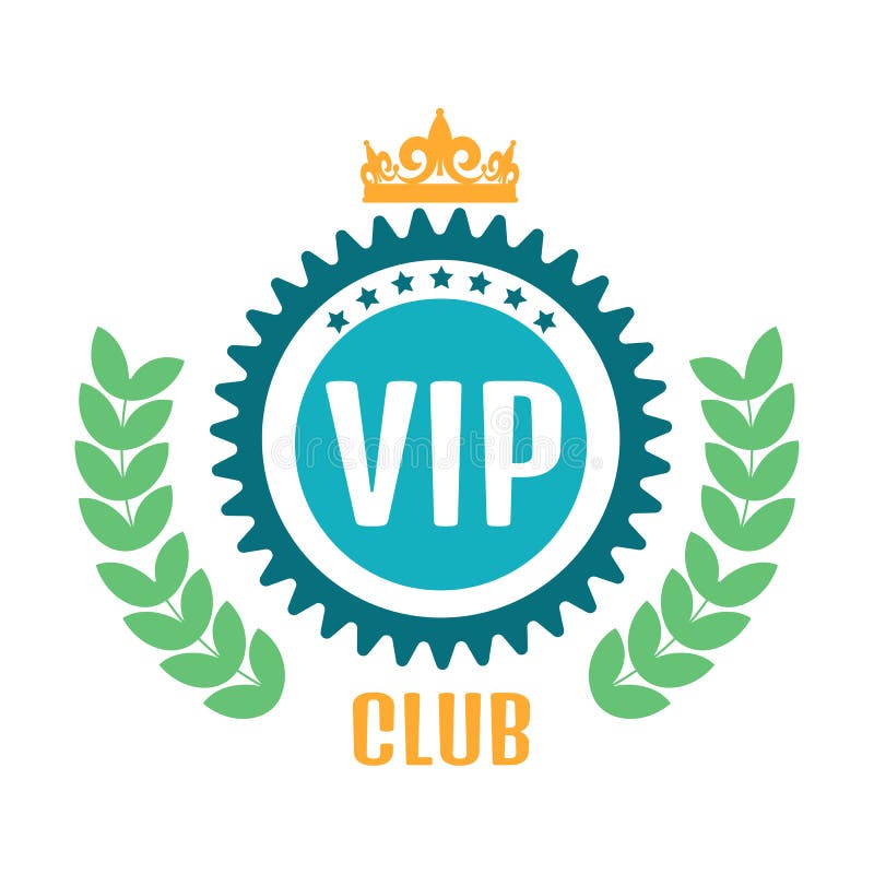 VIP Club Logo in Flat Style. Vector Illustration Stock Vector ...