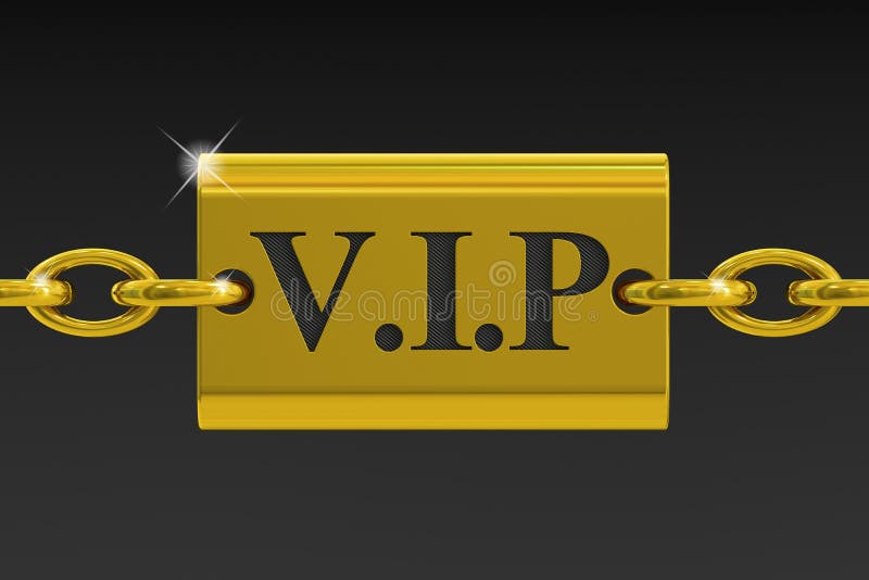 VIP concept, 3D rendering stock illustration. Illustration of evening ...