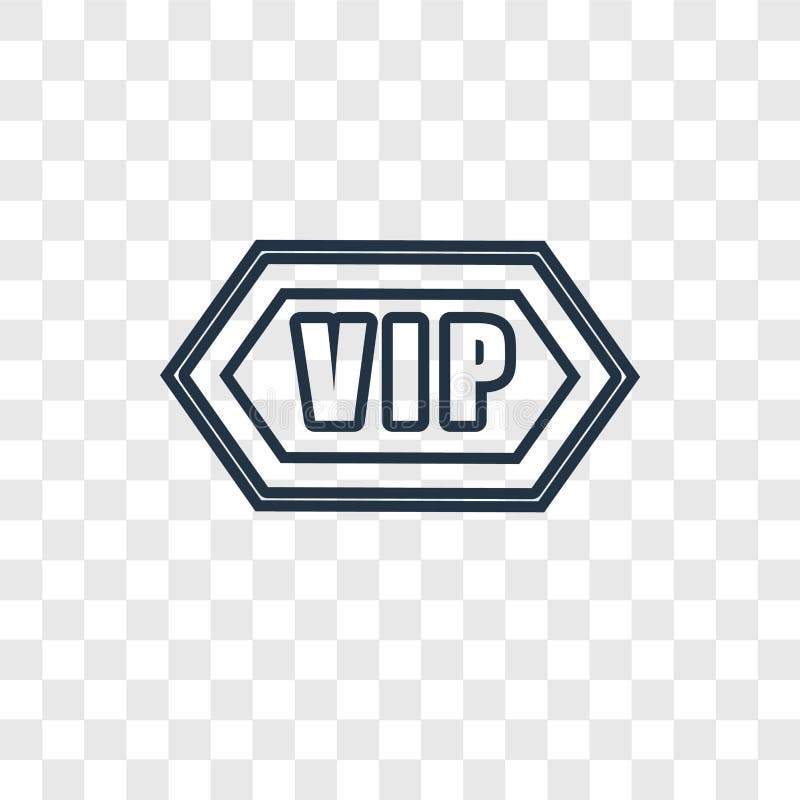 Vip Concept Vector Linear Icon Isolated on Transparent Background, Vip ...