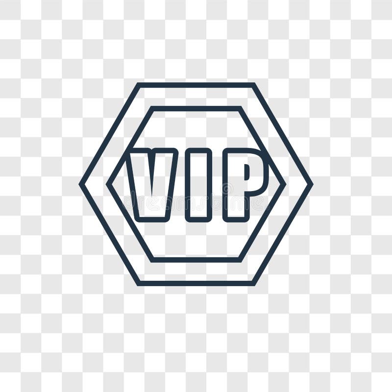 Vip Concept Vector Linear Icon Isolated on Transparent Background, Vip ...