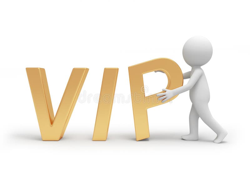 3d VIP man stock illustration. Illustration of abbreviation - 46029619