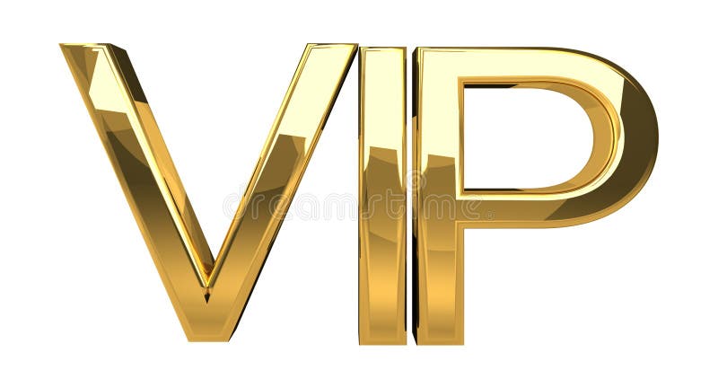 VIP 3d render symbol stock illustration. Illustration of stars - 86780196