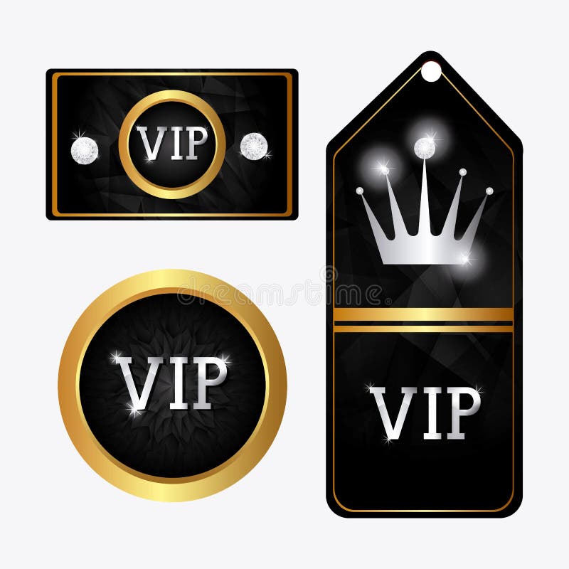Vip tags design set stock vector. Illustration of packaging - 44536225