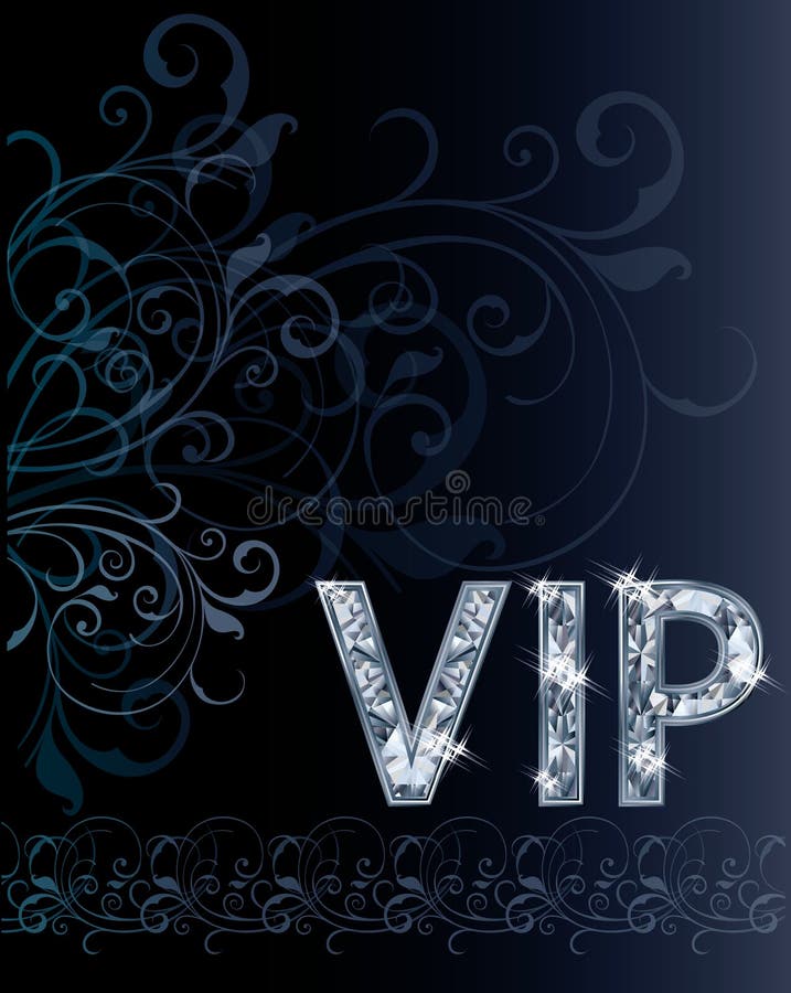 VIP Diamond Invitation Card Stock Vector - Illustration of gift, jewel ...