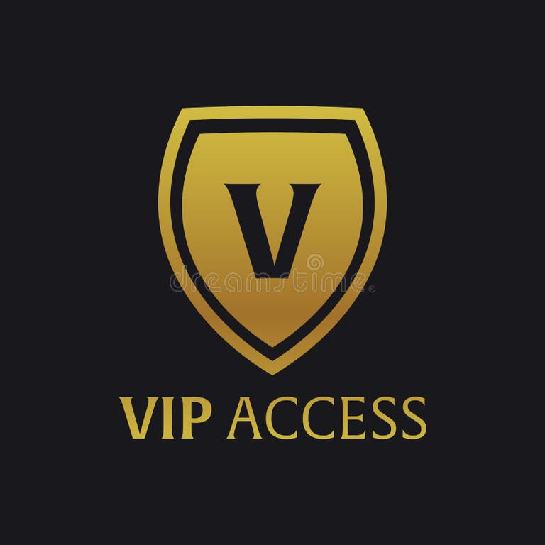 Vip Emblem with Shield. Luxury Vector Illustration. Stock Illustration ...