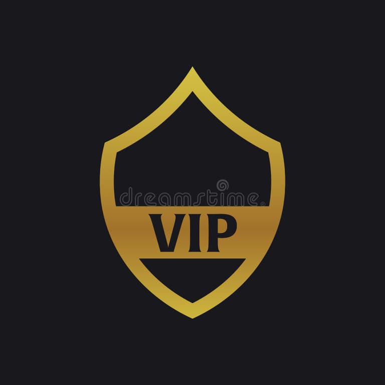 Vip Emblem with Shield. Luxury Vector Illustration. Stock Illustration ...