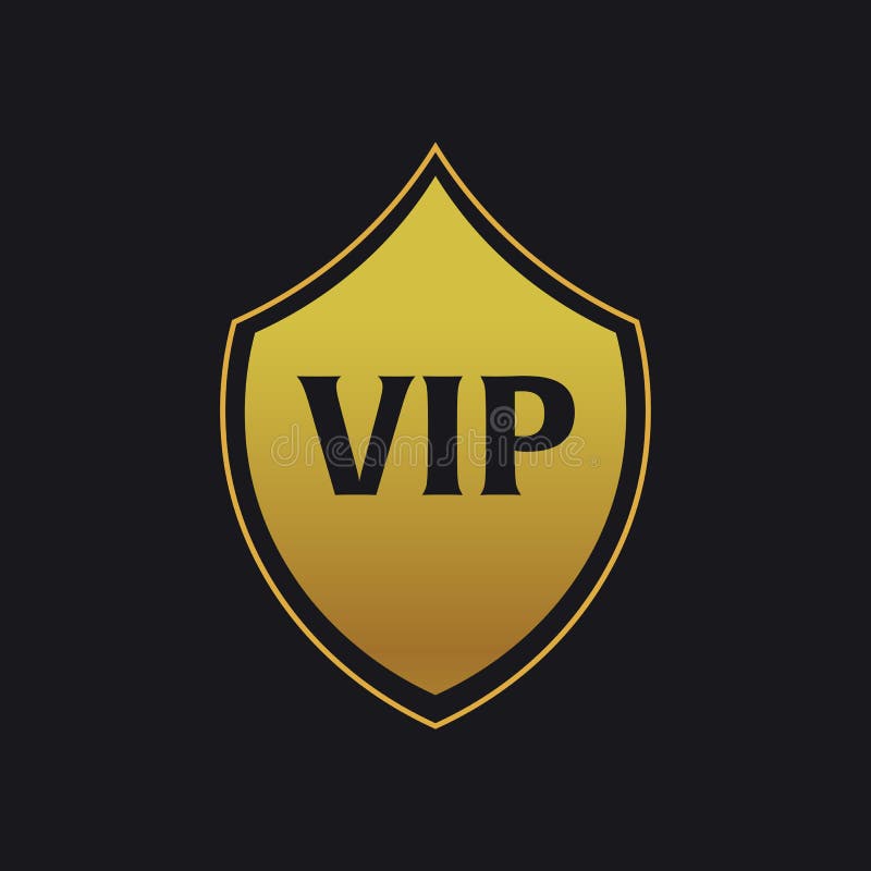 Vip Emblem with Shield. Luxury Vector Illustration. Stock Illustration ...