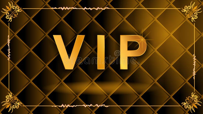 VIP gold frame stock vector. Illustration of casino - 259766372