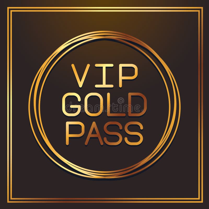VIP gold pass stock vector. Illustration of golden, membership - 141959865