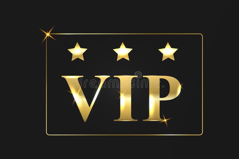 Vip Gold Ticket.Vip in Abstract Style on Black Background Stock Vector ...