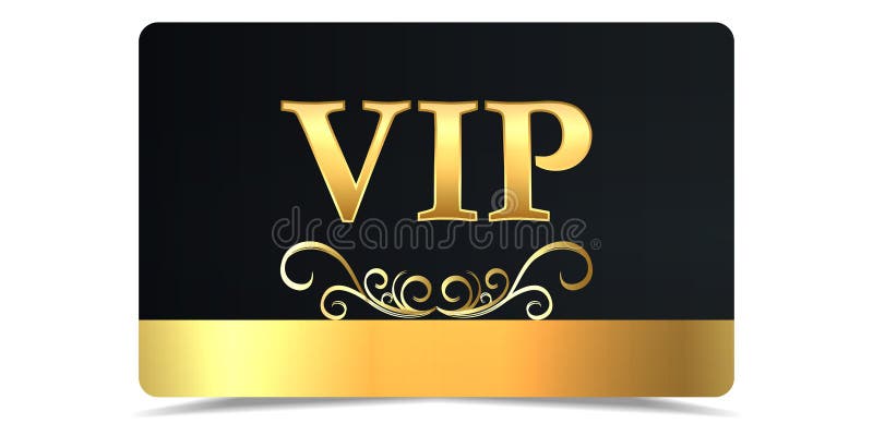 Vip Gold Ticket.Vip in Abstract Style on Black Background Stock Vector ...