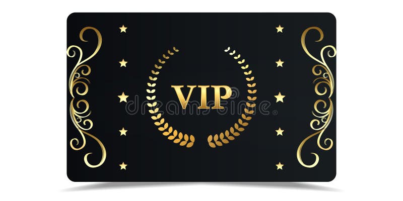 Vip Gold Ticket.Vip in Abstract Style on Black Background Stock Vector ...