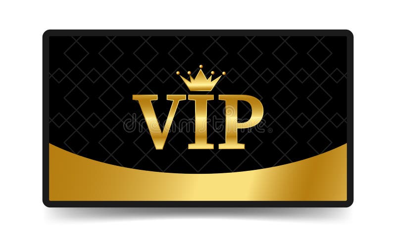 VIP Golden Card with Gold Elements Stock Vector - Illustration of black ...