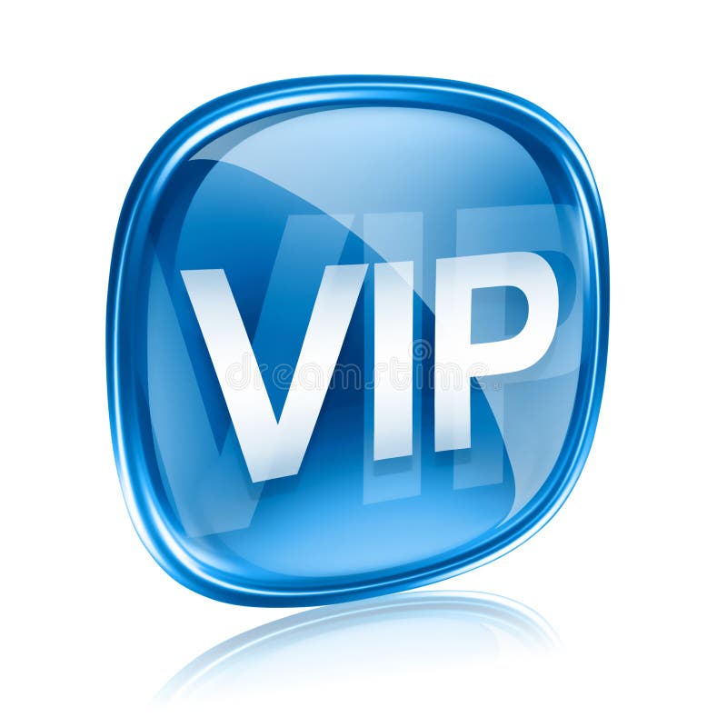VIP icon blue glass stock illustration. Illustration of connect - 247498381