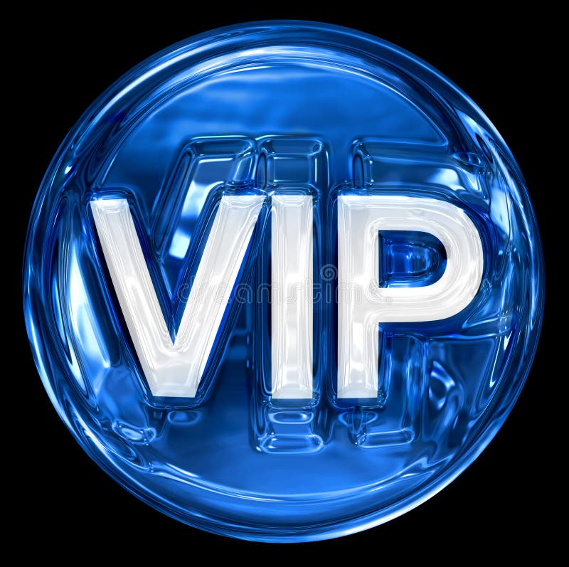 VIP icon blue. stock illustration. Illustration of round - 294234804