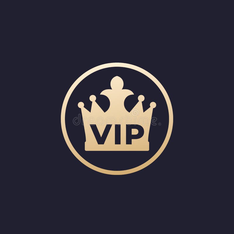 VIP Icon with Crown, Vector Design Stock Vector - Illustration of royal ...