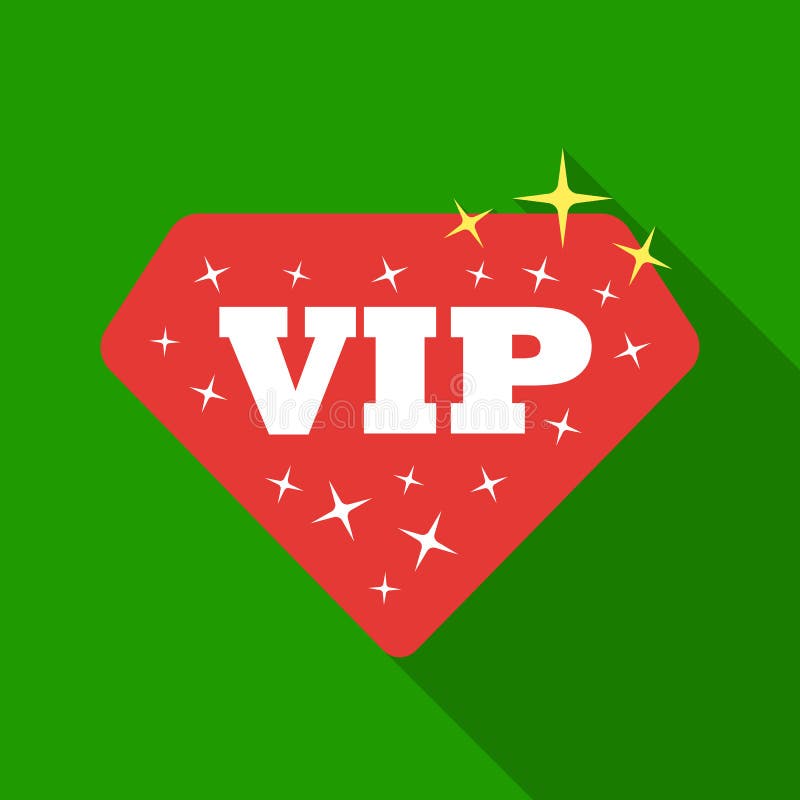 VIP Icon in Flat Style Isolated on White Background. Label Symbol Stock ...