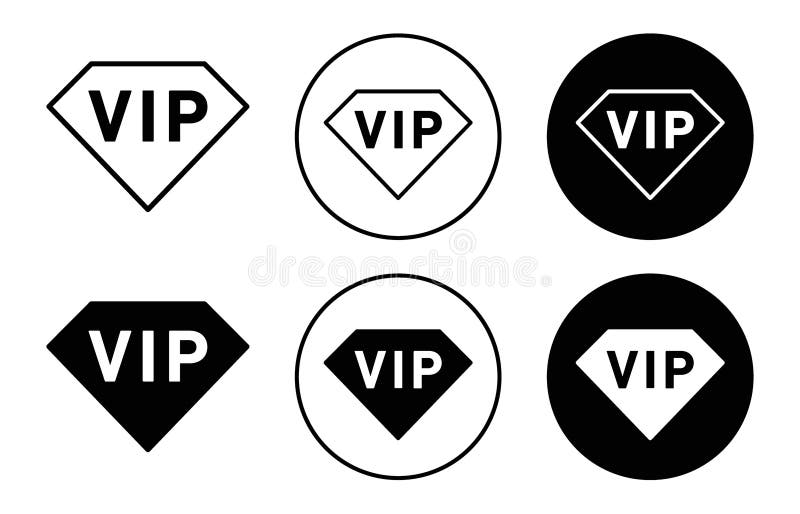 VIP icon Outline flat Icon stock vector. Illustration of star - 325239668