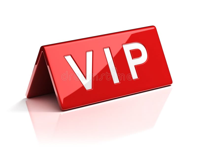 Vip Identification Plate 3d Rendering Stock Illustration - Illustration ...