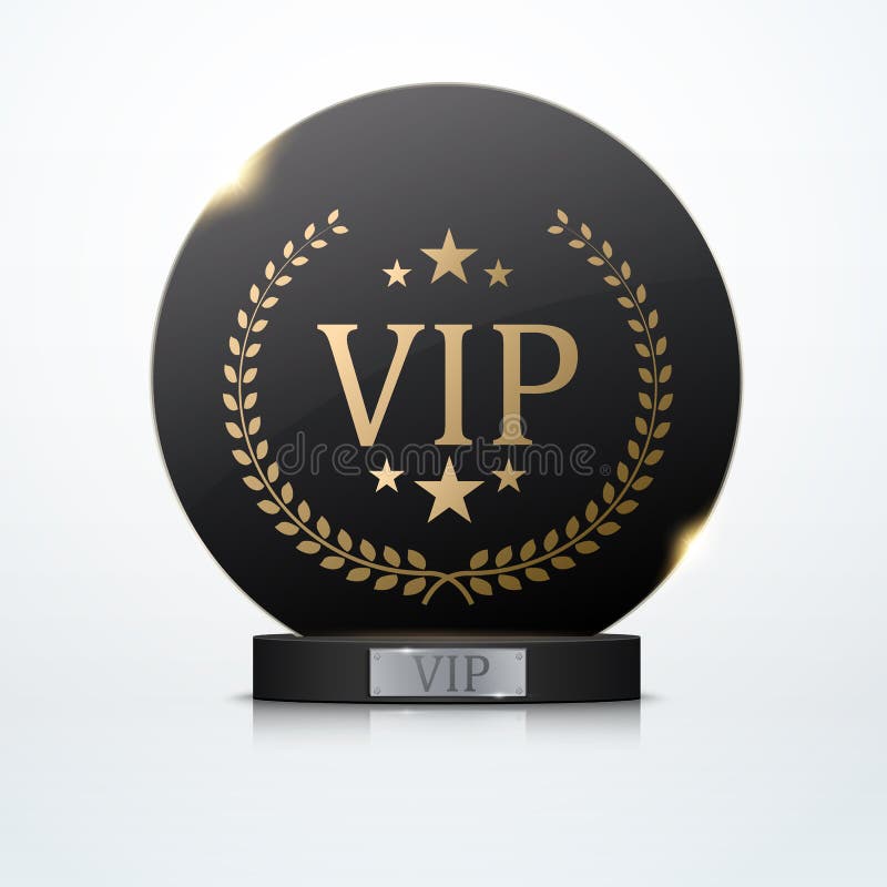 Gold and Black Vip Label Shiny Vector Illustration Stock Vector ...