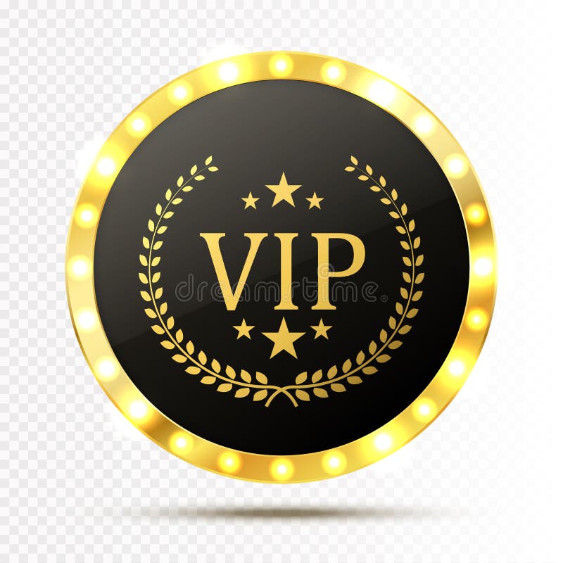 Vip Invitation with Golden Badge, Vector Stock Vector - Illustration of ...