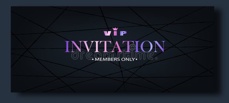 VIP Invitation Members only. Luxury Party Invitation Design Stock ...