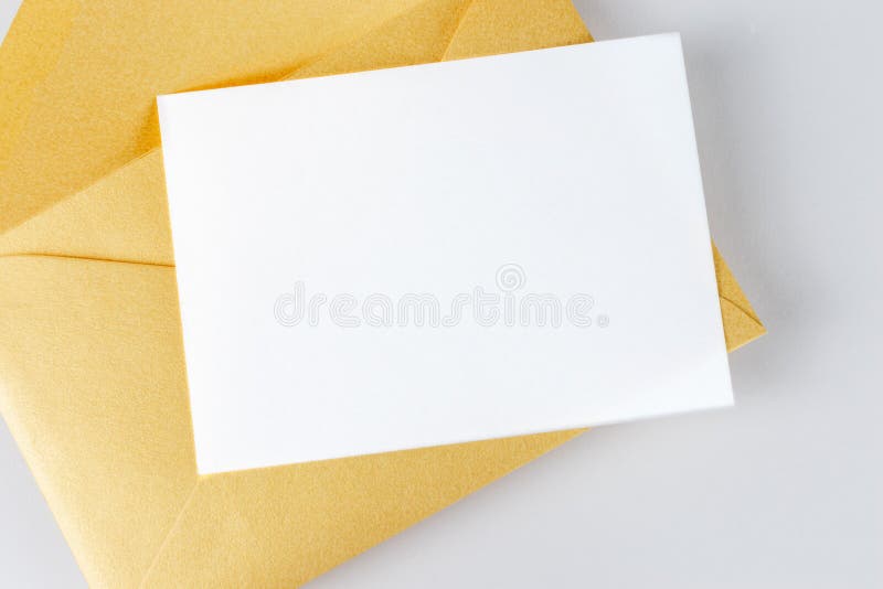 VIP Invitation Template Mockup with Blank Paper Sheet and Golden ...