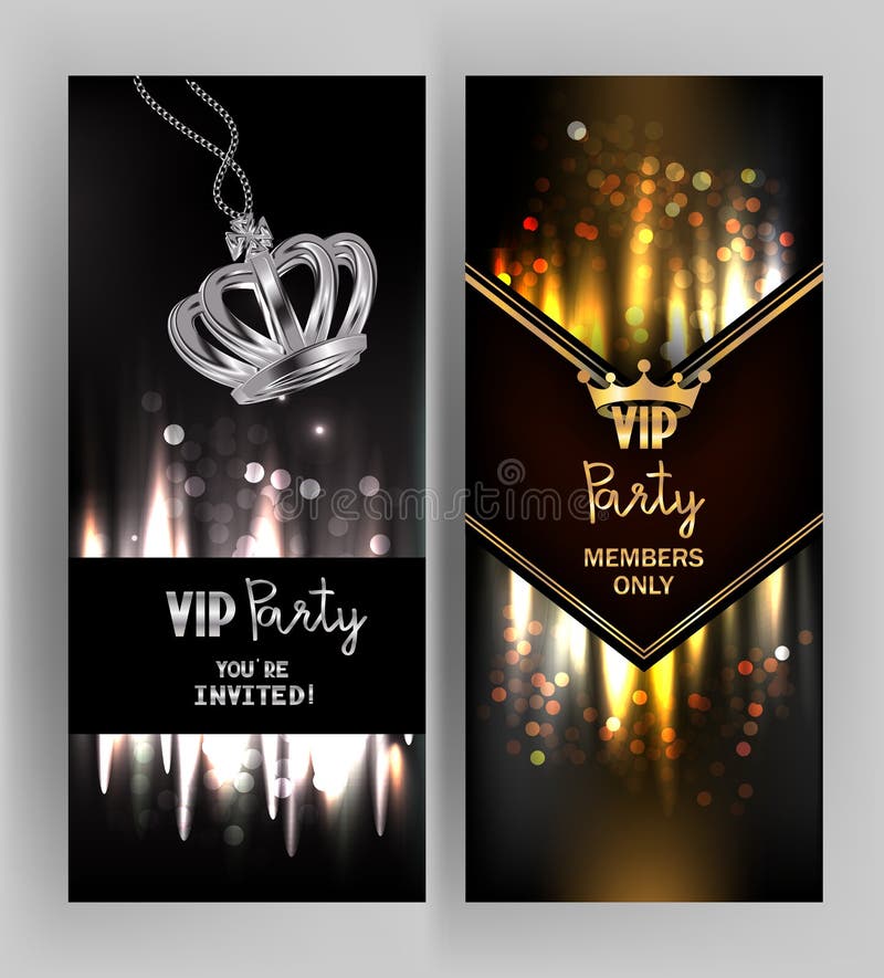 VIP Invitation Cards Premium Design Templates Stock Vector ...
