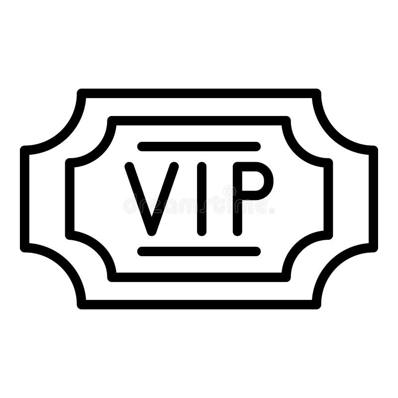 VIP Label Icon, Outline Style Stock Vector - Illustration of crown ...