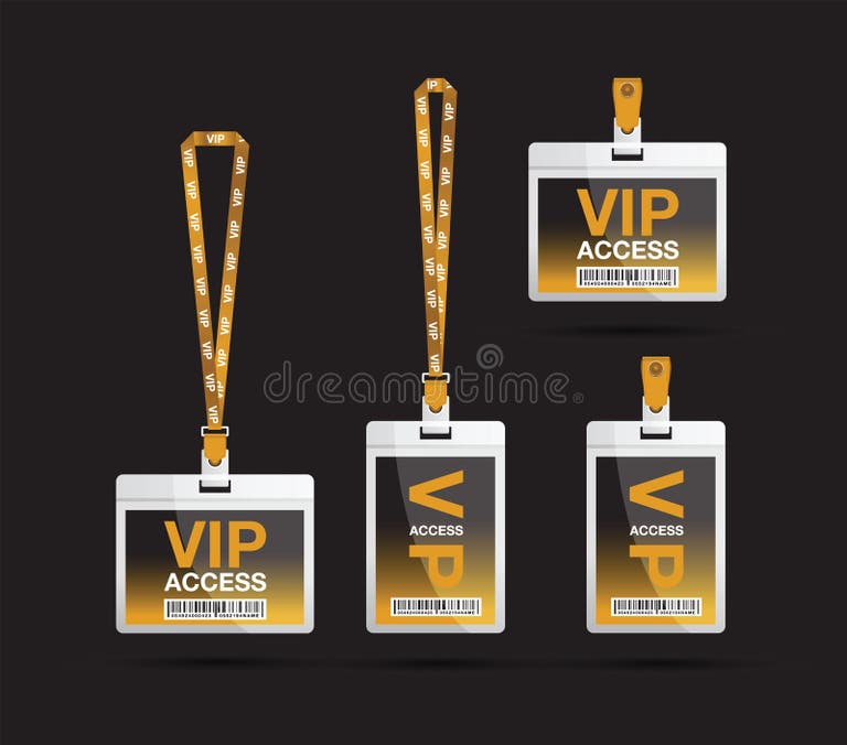 Vip Pass Lanyard Template Stock Illustrations – 2,663 Vip Pass Lanyard ...